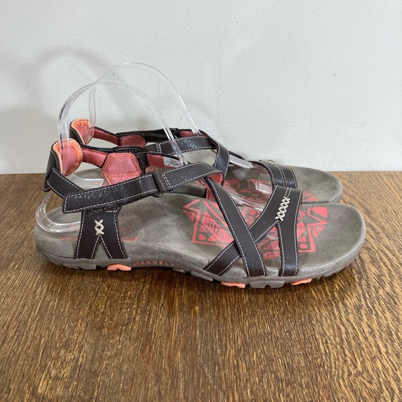 Merrell | Shoes | Merrell Sandspur Rose Leather Sandal Womens Size ...